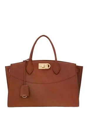 FERRAGAMO Ferragamo Studio Soft Tote Bag Brown