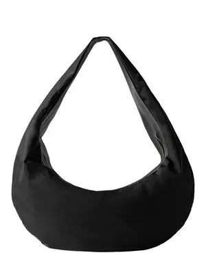 Khaite Olivia Sport Xl Textured Leather-trimmed Shell Shoulder Bag - Black