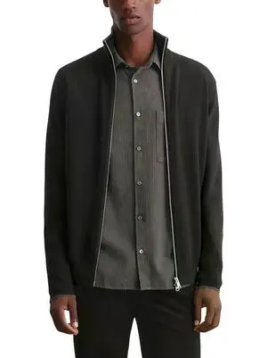 Marc O'polo Zip-front High-collar Cardigan - Black