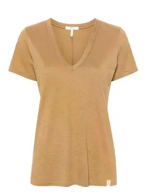 Rag & Bone Slub V-neck T-shirt - Brown