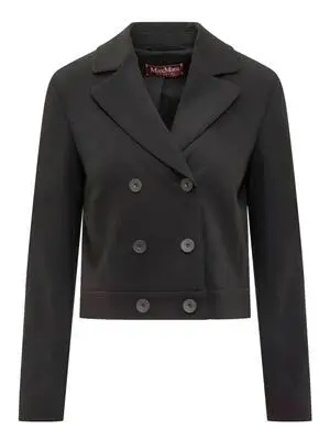 MAX MARA Max Mara Acciaio Double-Breasted Cropped Blazer