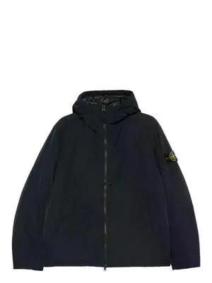 Stone Island Compass-motif Hooded Jacket - Blue
