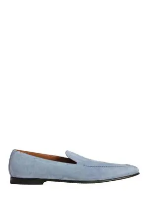 Dolce & Gabbana Suede Slip-on Loafers With Hand-stitched Detailing - Blue