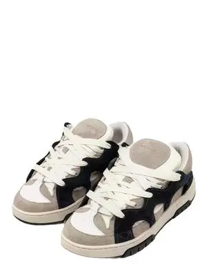 PAURA Santha Panelled Cut Out Sneakers - Neutrals
