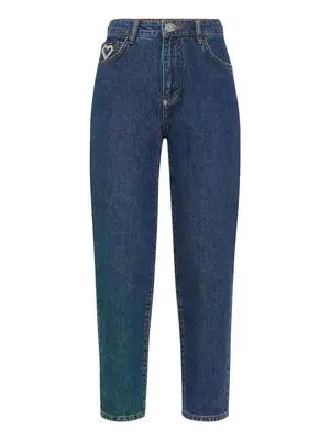 Philipp Plein Crystal-embellished Tapered Jeans - Blue