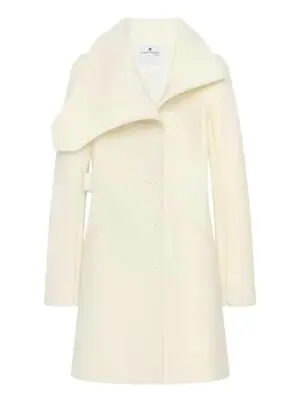 COURREGES Asymmetrical Collar Coat - Neutrals