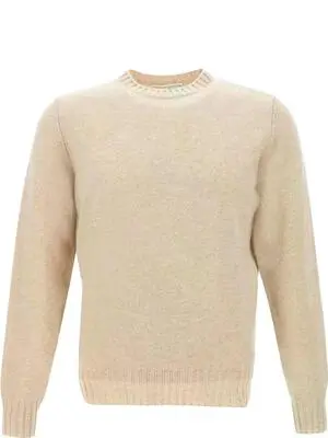 FILIPPO DE LAURENTIIS Ribbed Crew Neck Jumper - Neutrals