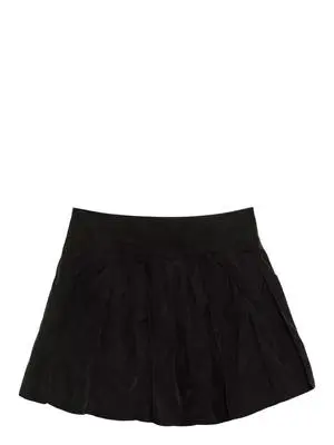 CHOCOOLATE Pleated Skirt - Black
