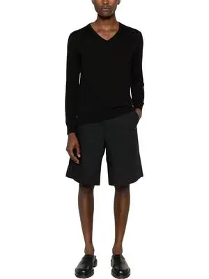MODES Cotton Straight-leg Shorts - Black
