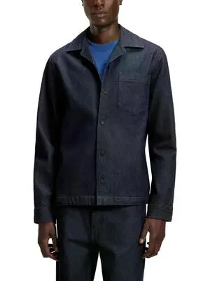 Hugo Button-up Denim Jacket - Blue