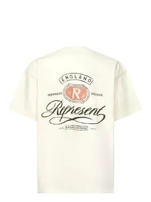 REPRESENT Logo-print T-shirt - Neutrals