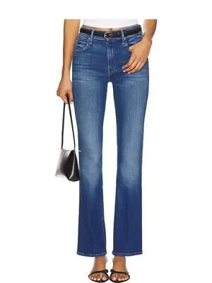 MOTHER The Mid Rise Smokin' Double Sneak Jeans - Blue