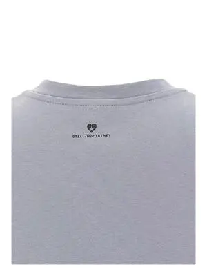 Stella McCartney Logo-Print Crew-Neck T-Shirt Blue