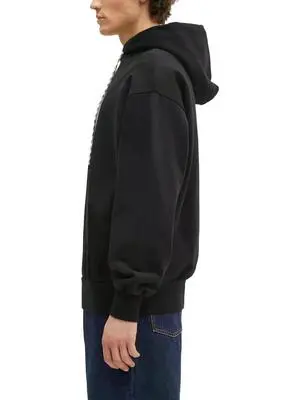 Aries Graphic-print Drawstring Hoodie - Black