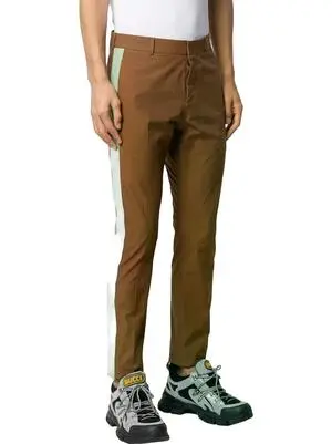 Valentino Garavani Contrast Panel Trousers - Brown