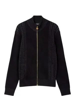 Versace Medusa Zip Cardigan - Grey