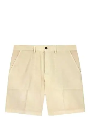 DONDUP Patch Pocket Cotton Shorts - Neutrals