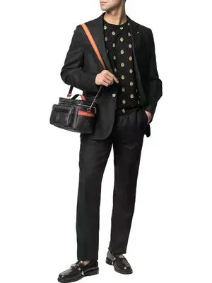 BILLIONAIRE Embroidered Crest Tailored Trousers - Black