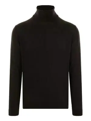 ROBERTO COLLINA Merino Wool Turtleneck Sweater - Brown