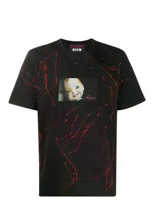 MSGM Photograph Print T-shirt - Black