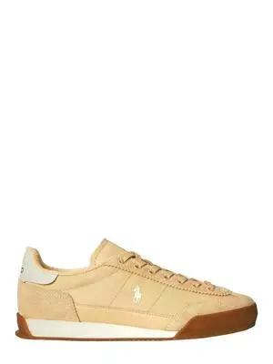 Polo Ralph Lauren Chamois Suede Panelled Lace-up Sneakers - Neutrals