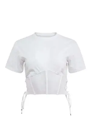 FLEUR DU MAL Sabrina Corset T-shirt - White