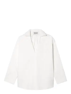 Tove Luisa Cotton-blend Poplin Shirt - White