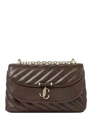 JIMMY CHOO Small Avenue Curve Quilted Crossbody Bag - Brown