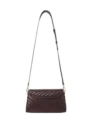 JIMMY CHOO Jimmy Choo Quilted Leather Shoulder Bag With Pearl Embellished Strap