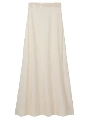 DIMA AYAD Strapless Sequin-embellished Gown - Neutrals