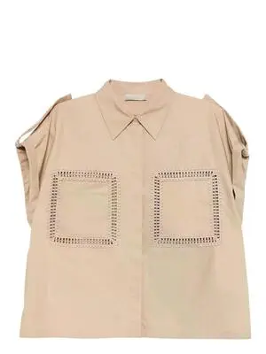 Elie Saab Trim Embellished Poplin Shirt - Neutrals