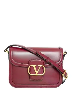 Valentino Garavani 9to5 Shoulder Bag In Smooth Calfskin - Red