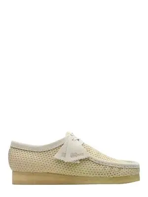 Clarks Off-white Mesh Wallabee Desert Boots - Neutrals