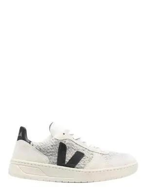 VEJA VEJA V-10 Woven Lace-Up Sneakers Grey
