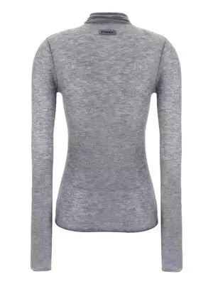 Pinko Sequin-appliqué Turtleneck Sweater - Grey