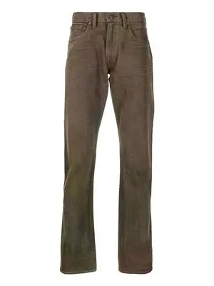 Ralph Lauren Bleach-wash Straight-leg Jeans - Brown
