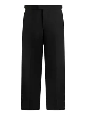 Manière De Voir Boris Button-cuff Tailored Trousers - Black