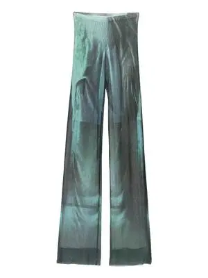 JEAN PAUL GAULTIER Abstract Print Mesh Trousers - Blue