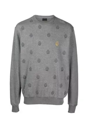 BILLIONAIRE Logo-print Cotton Sweatshirt - Grey