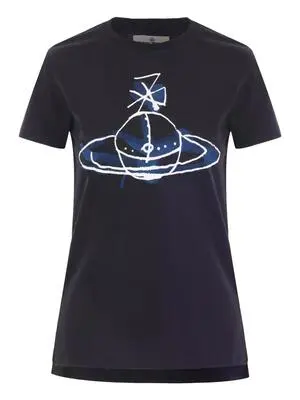 VIVIENNE WESTWOOD Orb Print T-shirt - Black