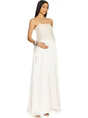 BUMPSUIT BUMPSUIT Brushed Satin Gown Ivory