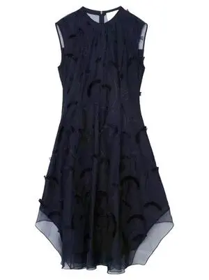 3.1 Phillip Lim Sleeveless Embroidered Midi Dress - Blue