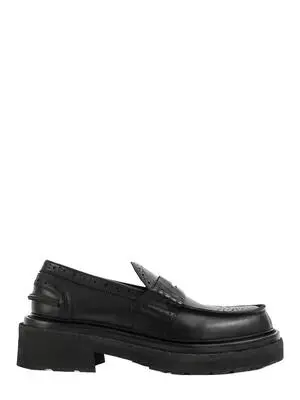 Sacai Wingtip Loafers With Platform Sole - Black