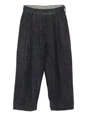 ZIGGY CHEN Charcoal Linen Trousers - Grey