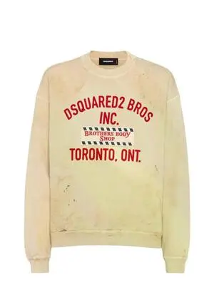 Dsquared2 Slogan-embroidered Sweatshirt - Neutrals