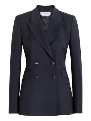 Gabriela Hearst Double-breasted Wool Blazer - Navy
