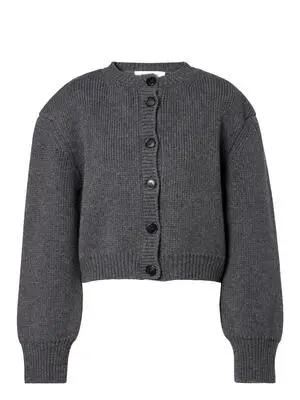 RÓHE Statement Wool Cardigan - Grey