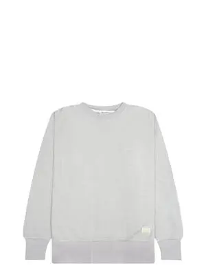 ADVISORY BOARD CRYSTALS Waffle-texture Crew Neck Sweatshirt - Grey