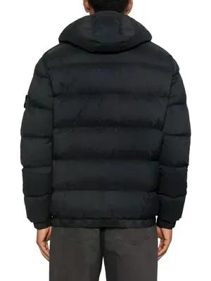 Stone Island Hooded Padded Coat - Black