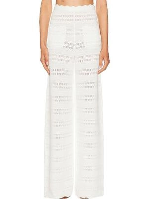 HELSA Kaitltn Scalloped Pant - Ivory